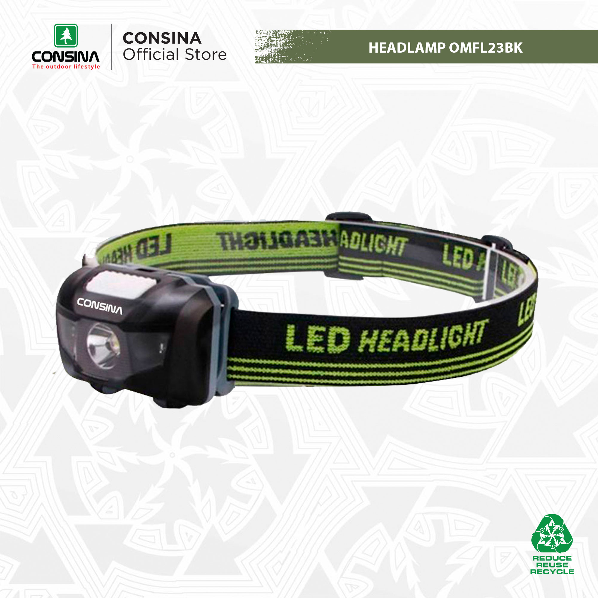 CONSINA HEADLAMP OMFL23BK - Toko Online Consina Official Store