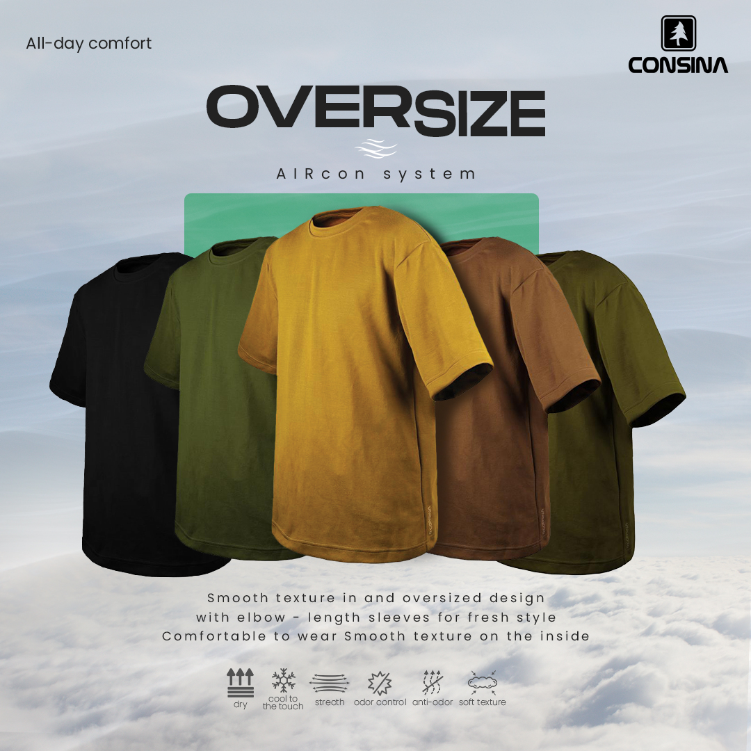 Consina Oversize T Shirt Kaos Outdoor Urban | Bahan Premium Bycel ...